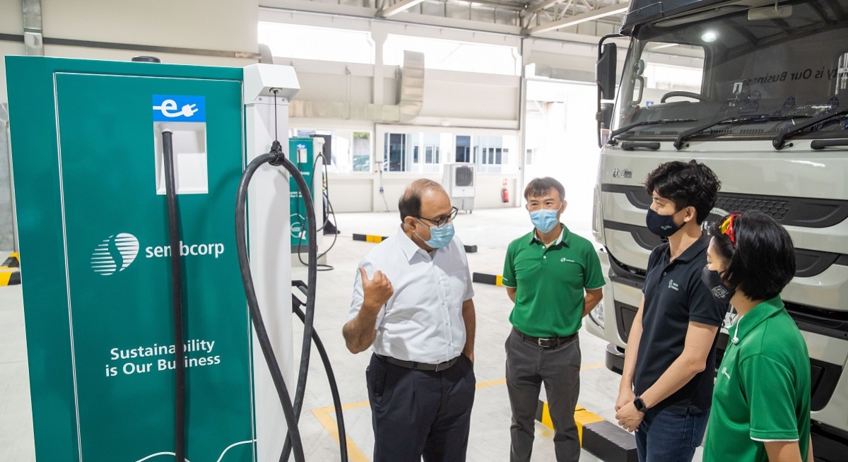 Sembcorp launches first solar powered EV charging hub
